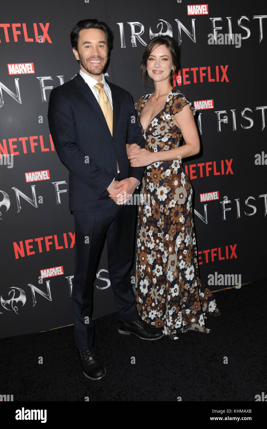 NEW YORK, NY - MARCH 15: Tom Pelphrey, Jessica Stroup attends Marvel's ...