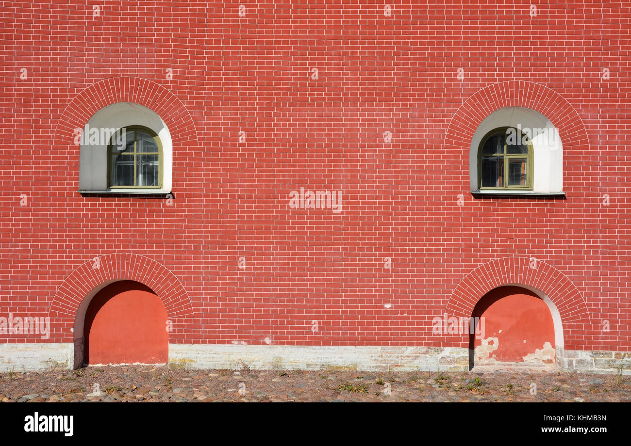 Windows at the brick wall Stock Photo - Alamy