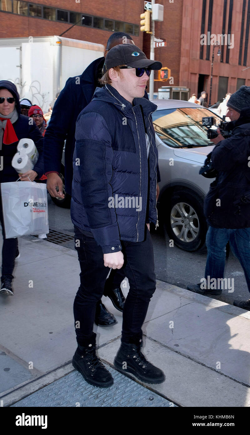 NEW YORK, NY - MARCH 13: Rupert Grint made an appearance at AOL ...