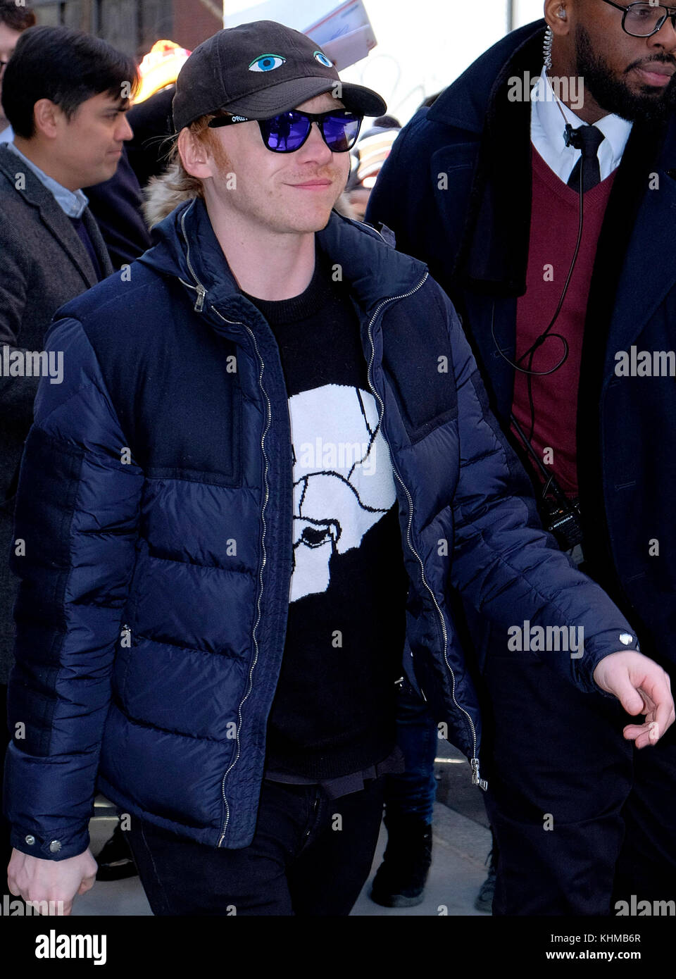 NEW YORK, NY - MARCH 13: Rupert Grint made an appearance at AOL ...