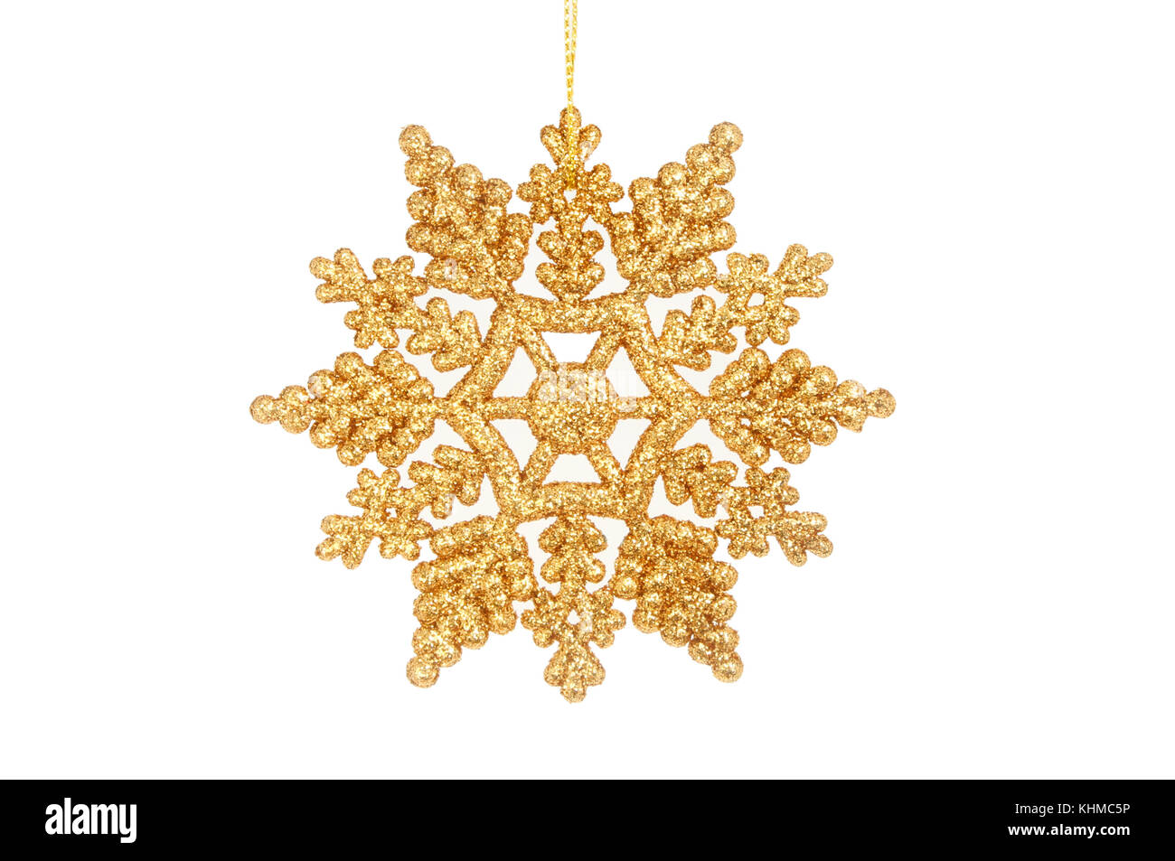 Gold glitter snowflake hi-res stock photography and images - Alamy