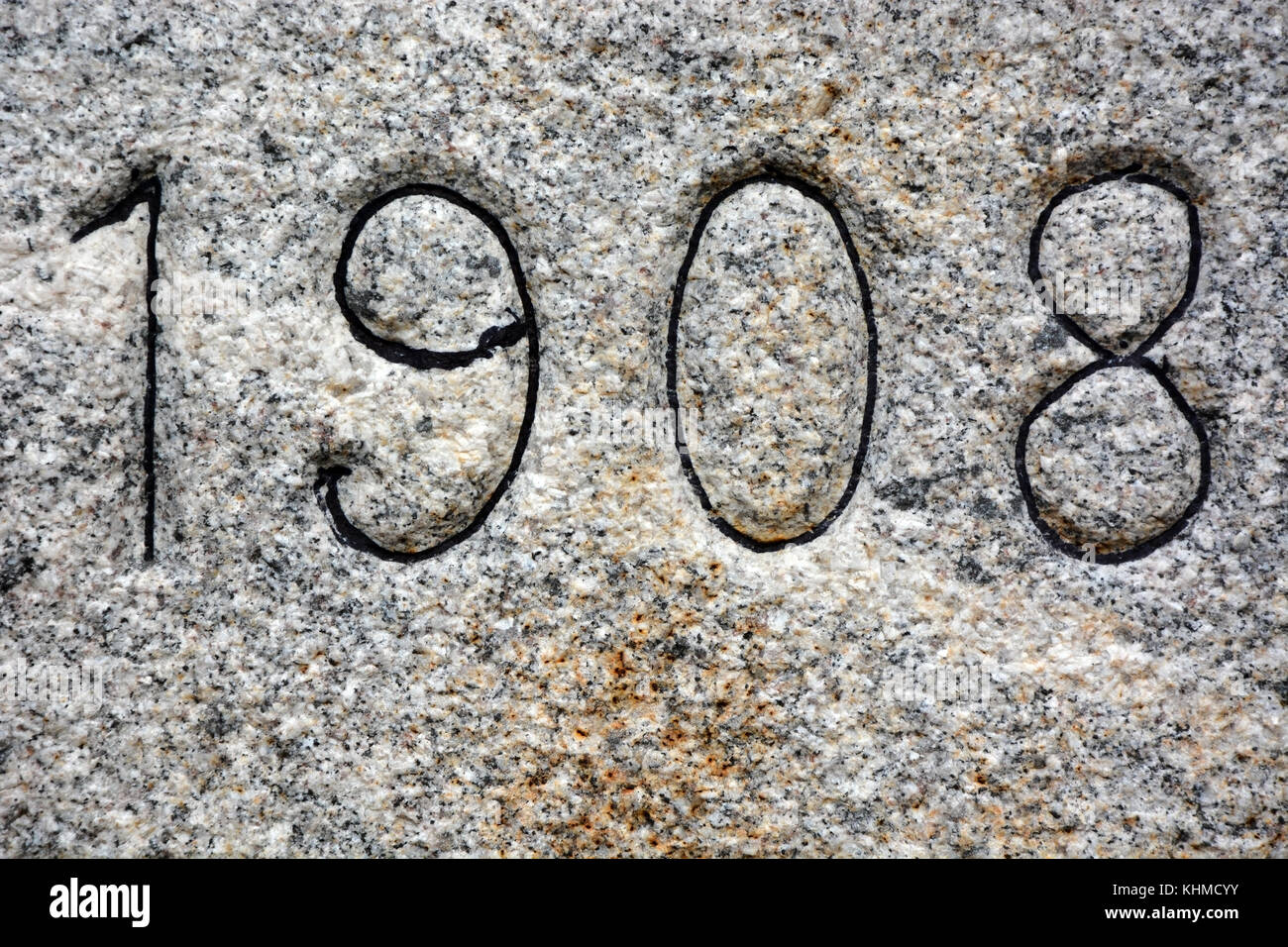 Granite background with 1908 year Stock Photo - Alamy