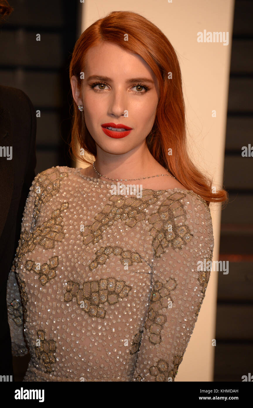 BEVERLY HILLS, CA - FEBRUARY 26: Emma Roberts attends the 2017 Vanity ...