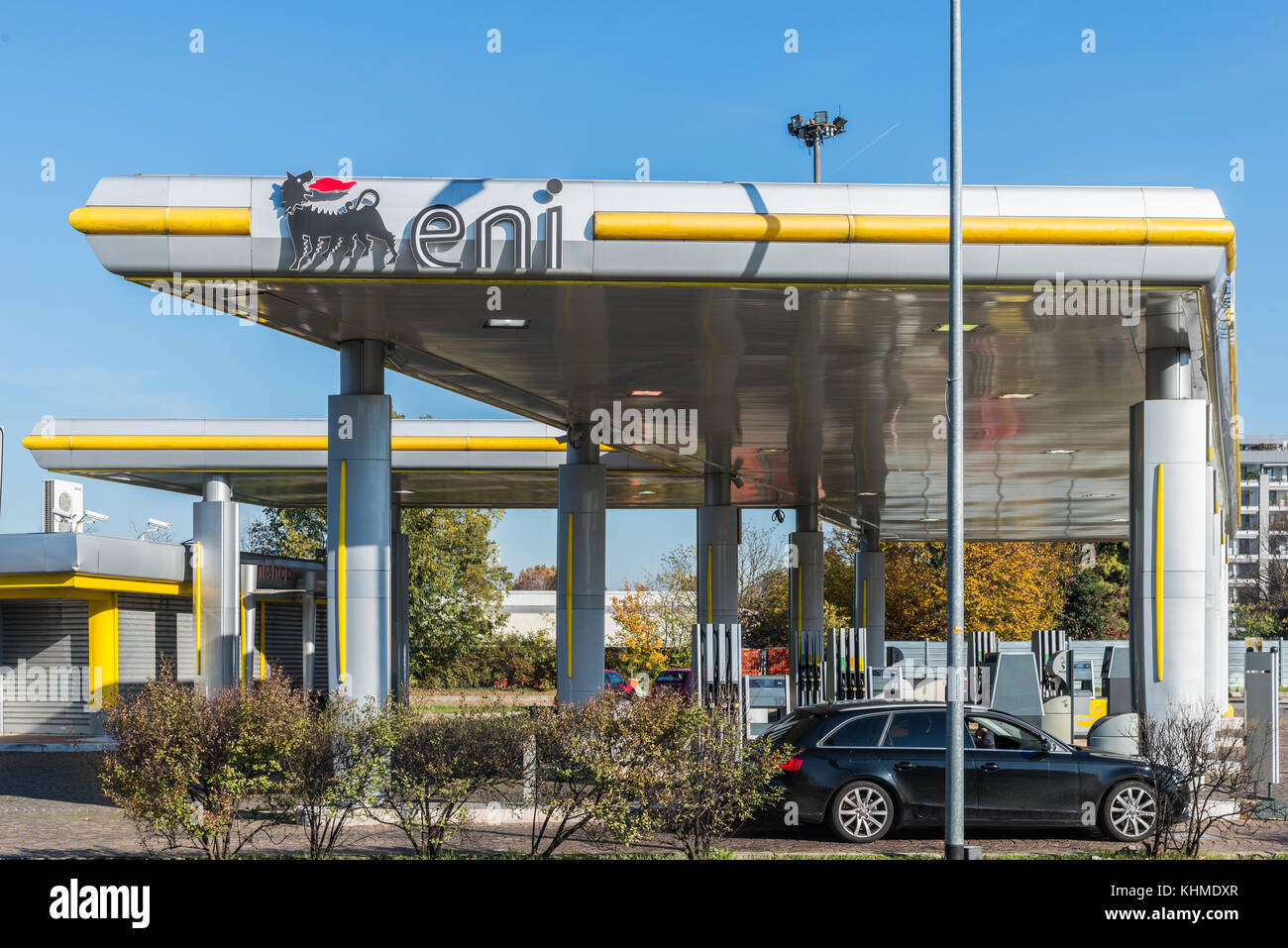 Retail ENI-AGIP petrol station in San Donato Milanese, where the ...