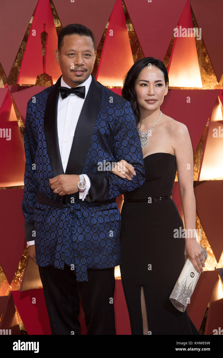 HOLLYWOOD, CA - FEBRUARY 26: Terrence Howard and Mira Pak attends the ...