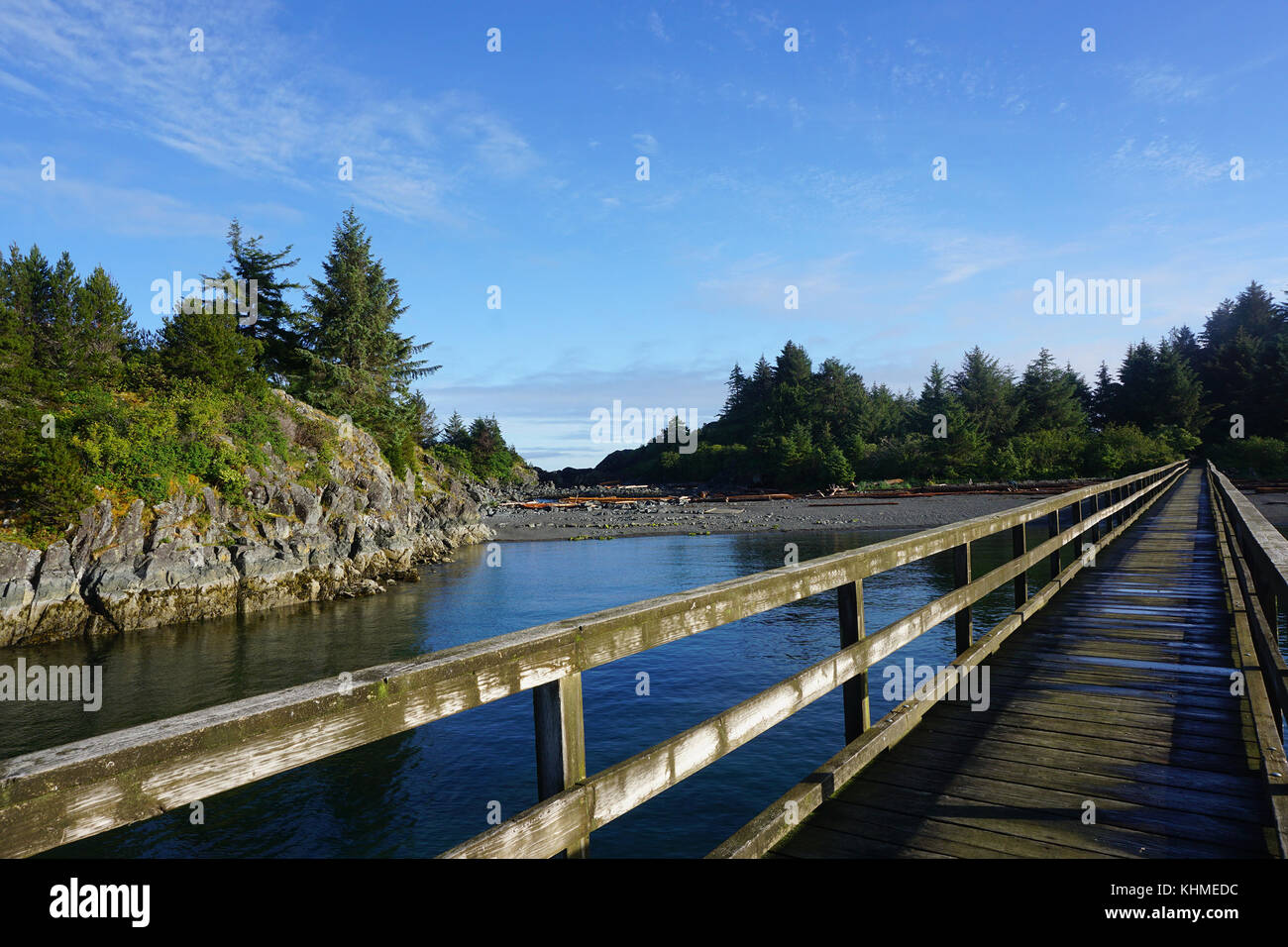 Bridge - Friendly Cove, BC Stock Photo - Alamy