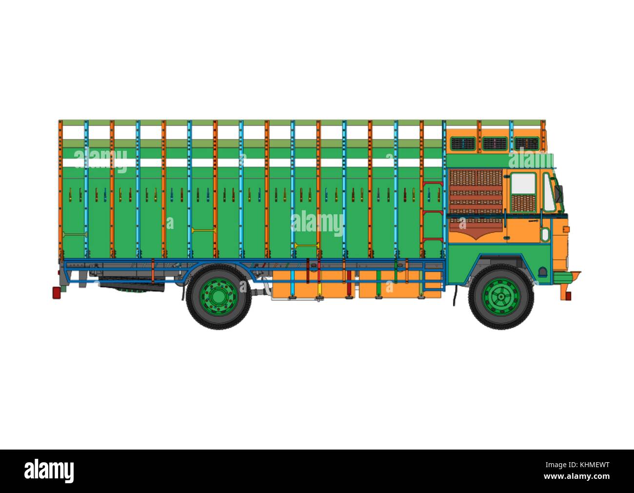 Indian Lorry Stock Vector Images - Alamy