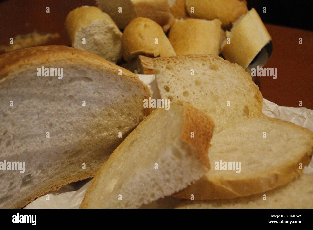 Close up of fresh and white bread Stock Photo - Alamy