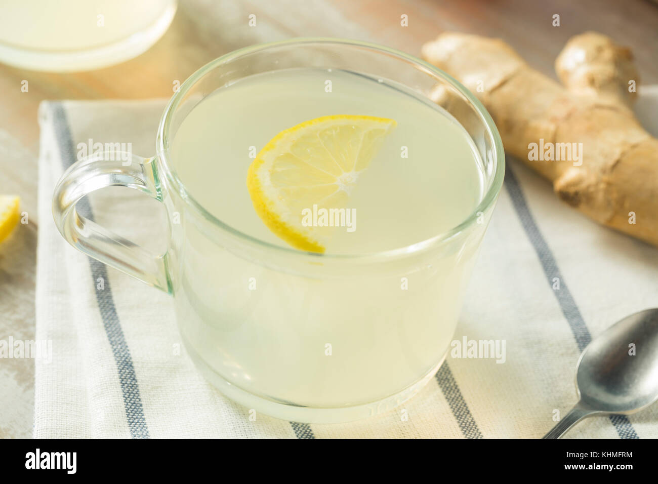 Healthy Homemade Lemon Ginger Tea with Organic Honey Stock Photo - Alamy