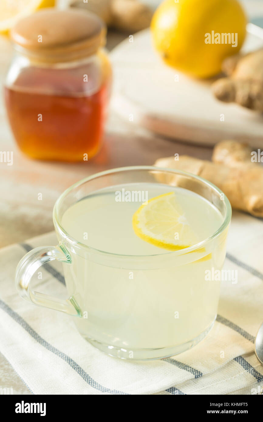 Healthy Homemade Lemon Ginger Tea with Organic Honey Stock Photo - Alamy