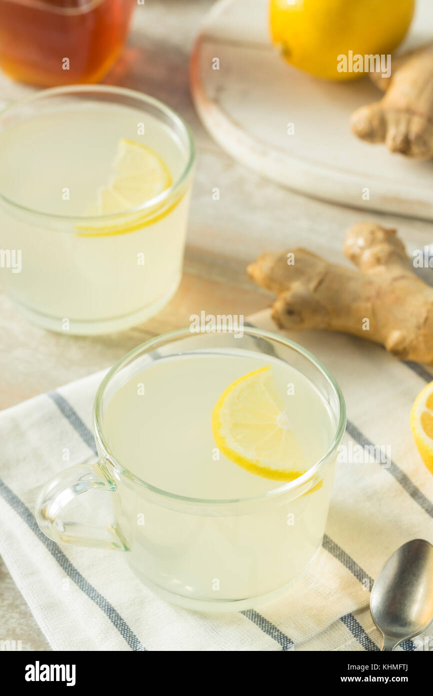 Healthy Homemade Lemon Ginger Tea with Organic Honey Stock Photo - Alamy