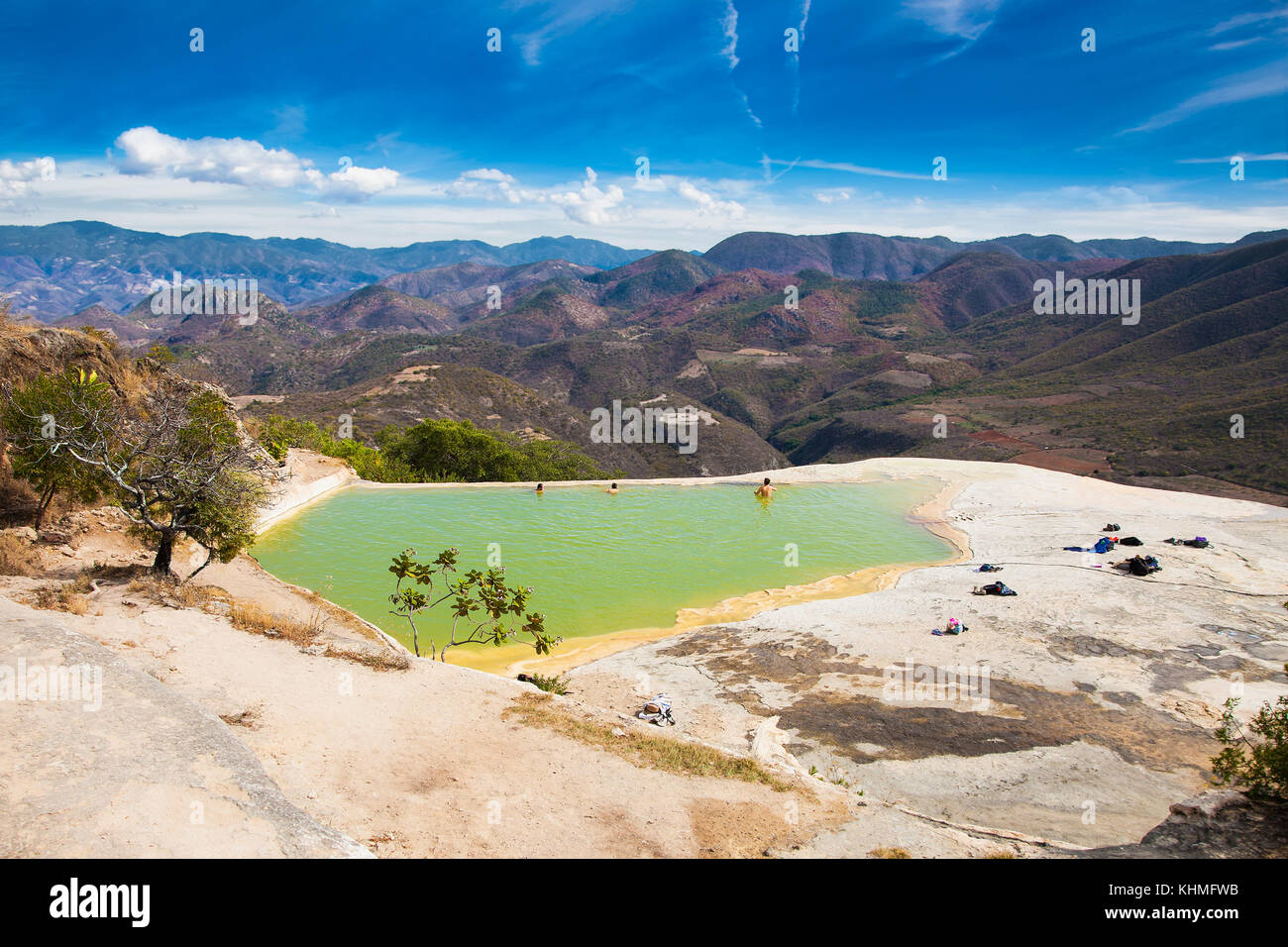 Thermal Mineral Spring Hierve el Agua, natural rock formations in ...