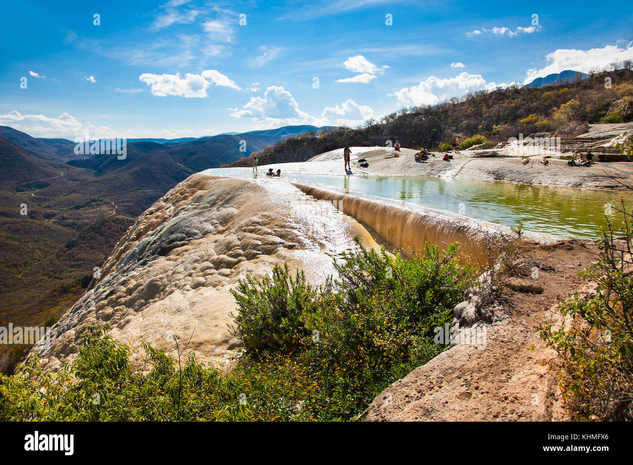 Thermal Mineral Spring Hierve el Agua, natural rock formations in ...