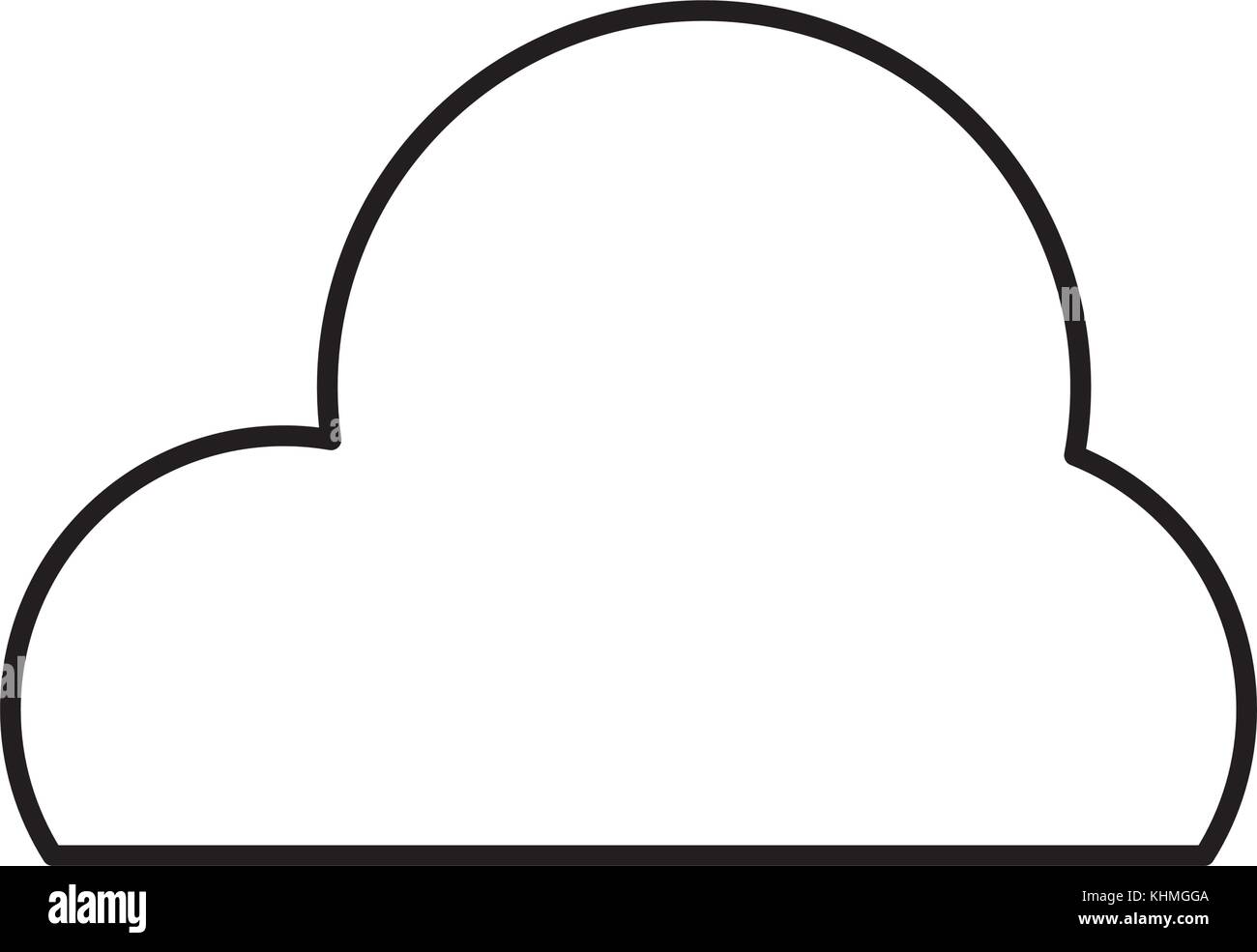 line cute natural cloud weather in the sky vector illustration Stock ...