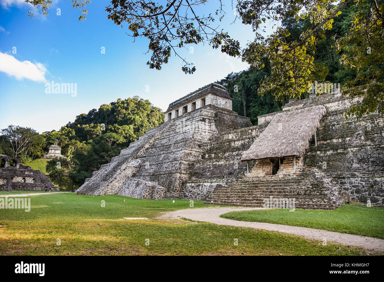 Inscriptions Temple in the ruins of the ancient Mayan city, Palenque ...