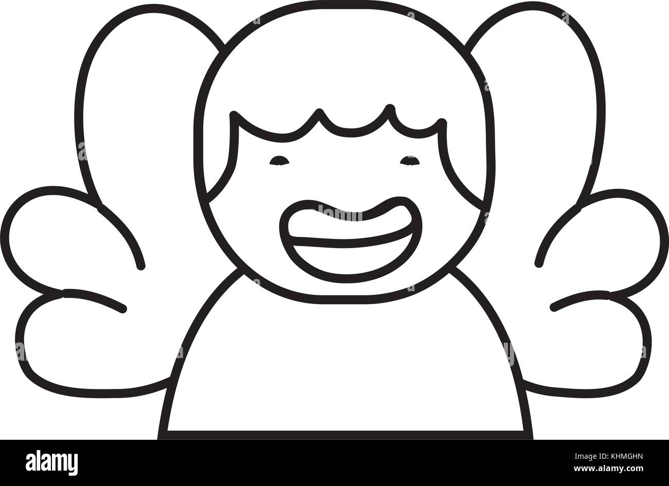 line avatar boy with t-shirt and wings decoration vector illustration ...
