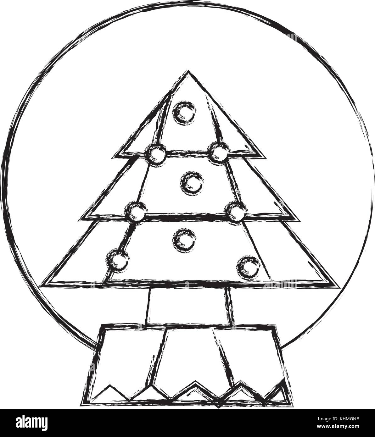 figure merry christmas object to decoration design vector illustration ...