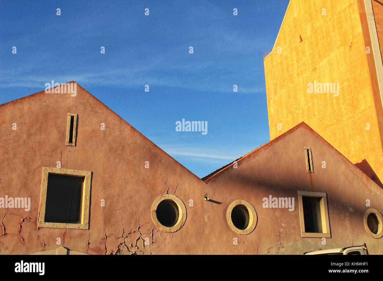 Old abandoned factory at sunset Stock Photo - Alamy