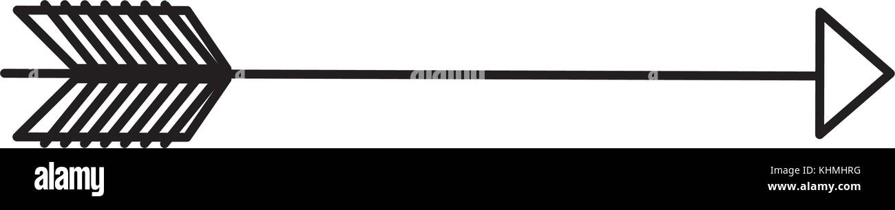 line arrow element with pointer style design vector illustration Stock ...