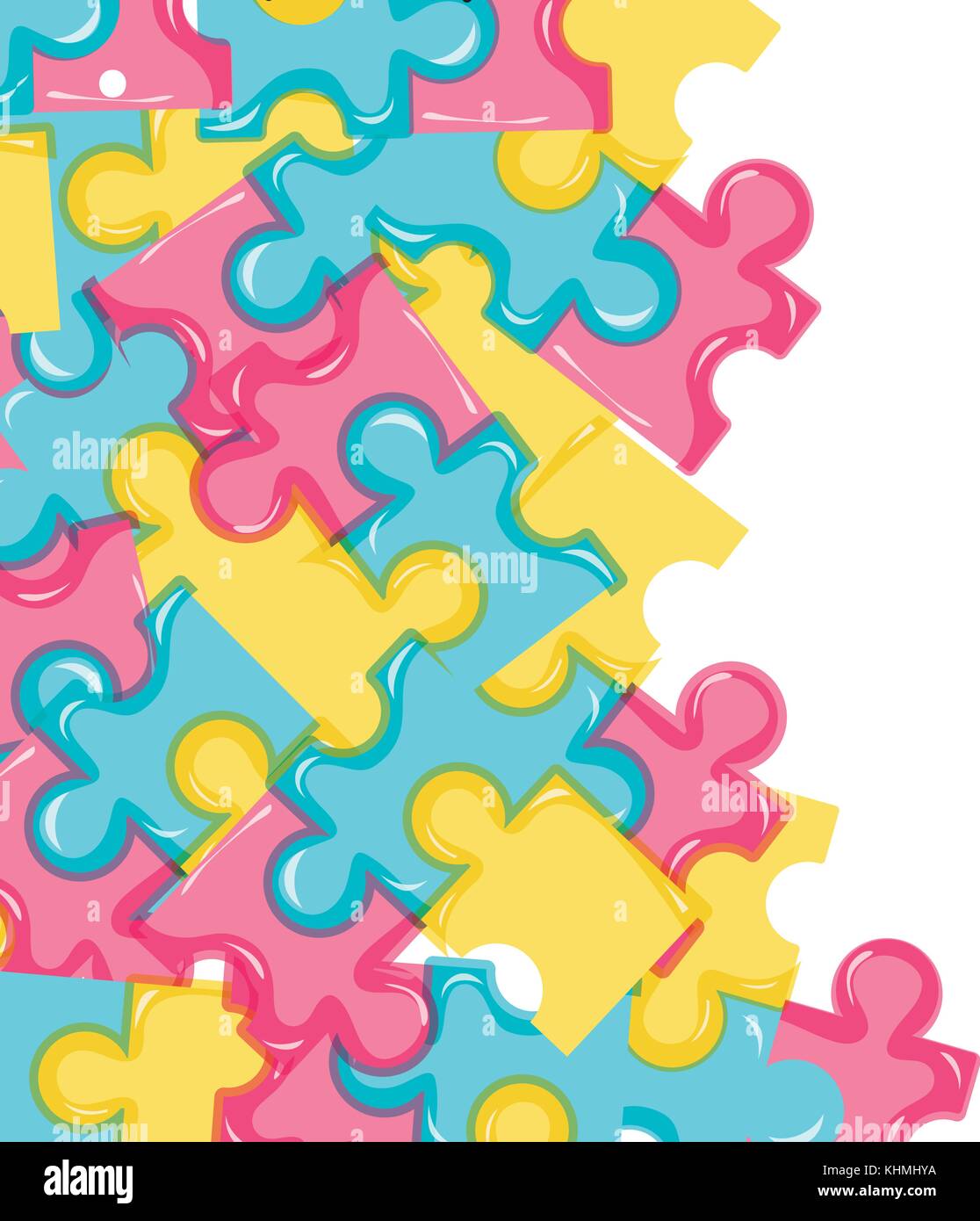 puzzle pieces game background design vector illustration Stock Vector ...
