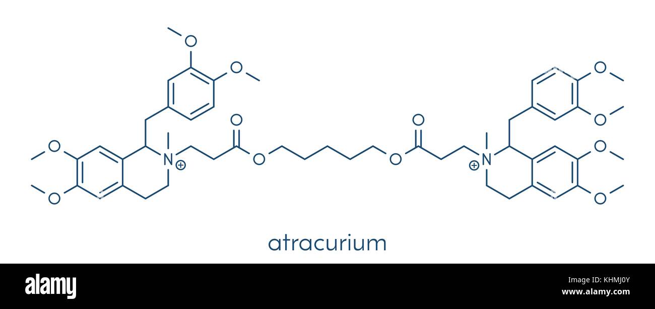 Atracurium skeletal muscle relaxant drug. Used as adjuvant in ...