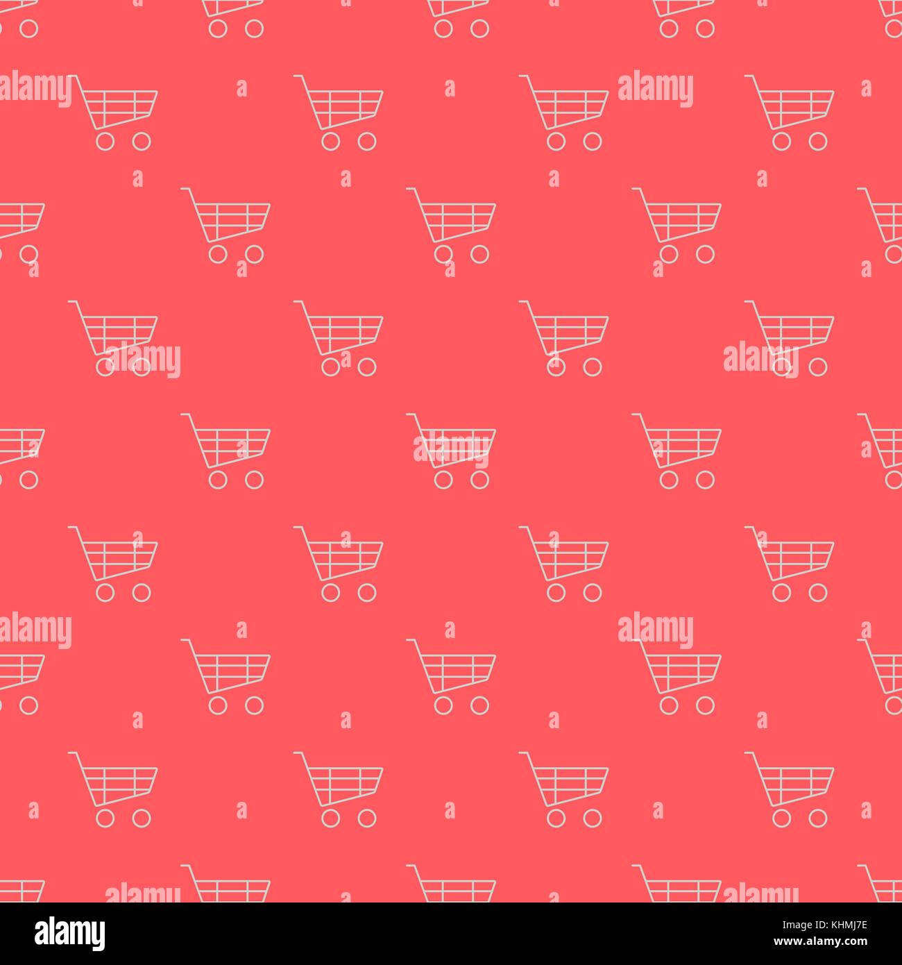 Shopping cart seamless pattern Stock Vector Image & Art - Alamy