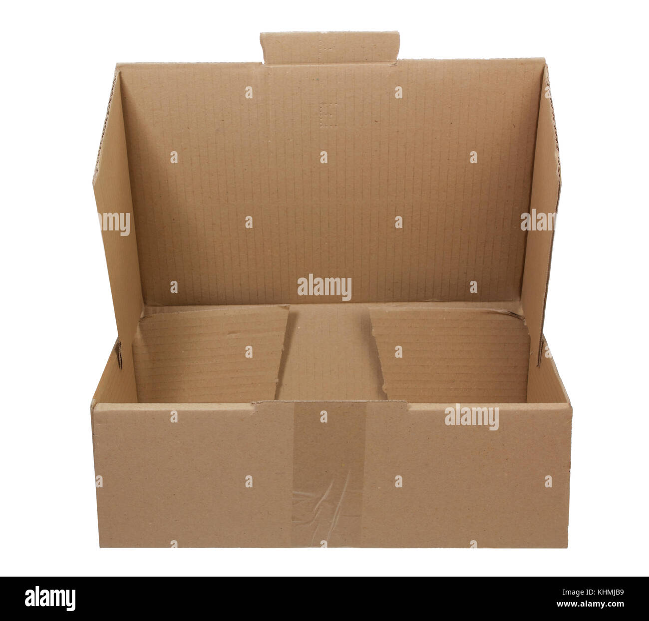 Cardboard Box on White Background Stock Photo - Alamy