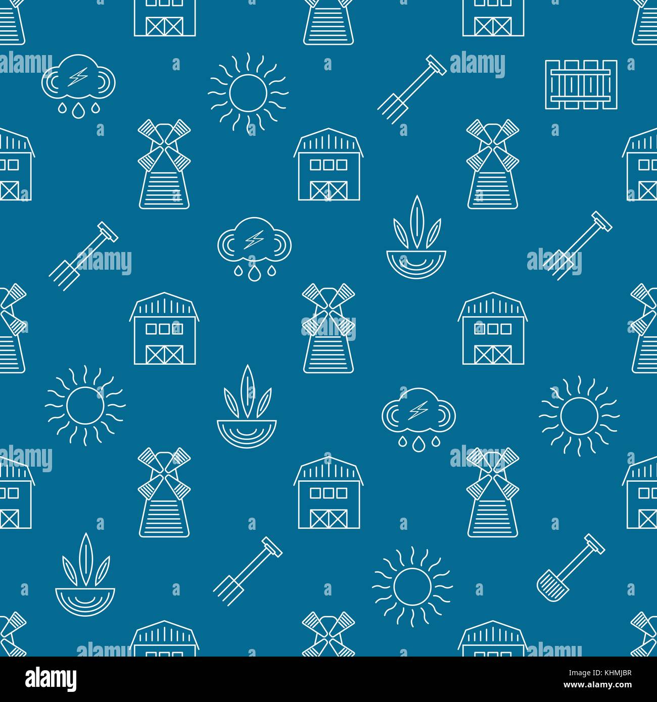 Farm Seamless Pattern Stock Vector Image And Art Alamy