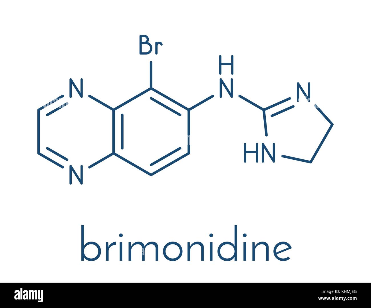 Brimonidine alpha2-adrenergic drug molecule. Used in treatment of open ...