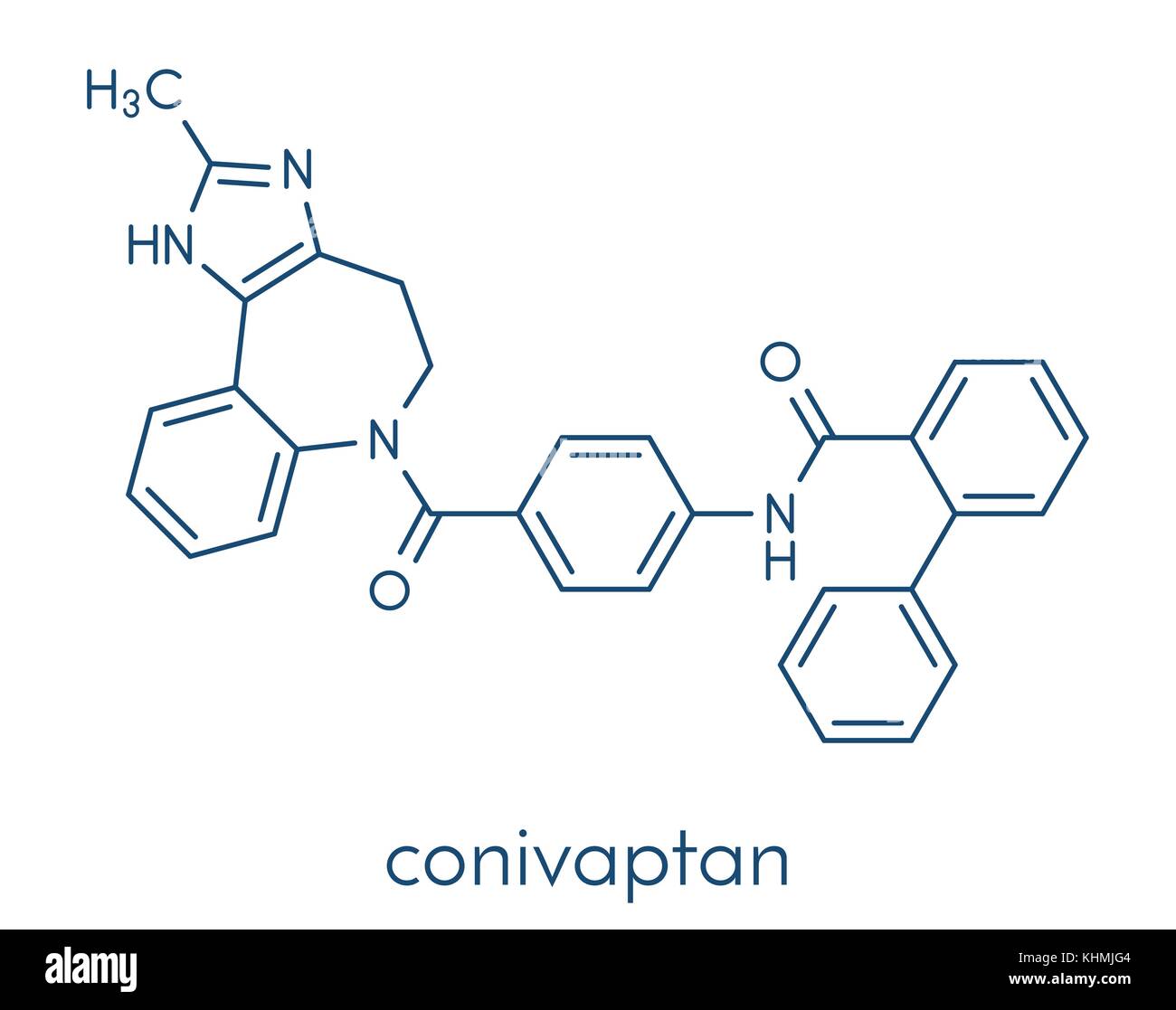 Conivaptan hyponatremia drug molecule. Inhibitor of vasopressin ...