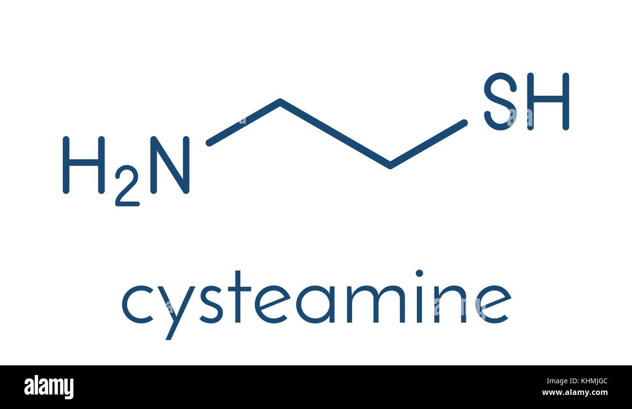 Cysteamine drug molecule. Skeletal formula Stock Vector Image & Art - Alamy