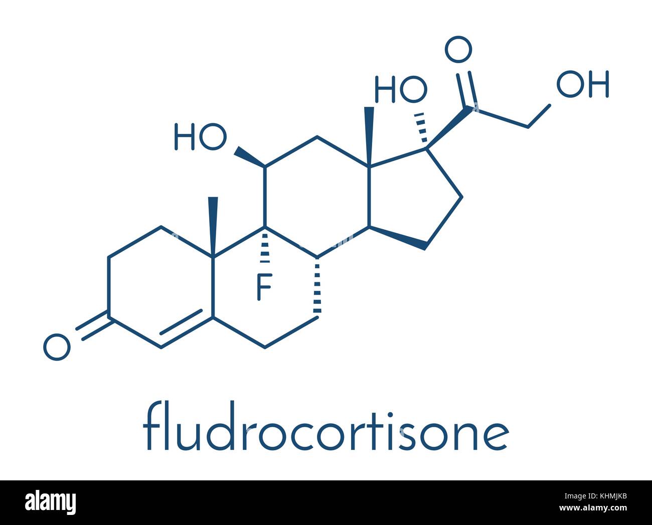 Fludrocortisone aldosterone hormone substitution drug molecule ...