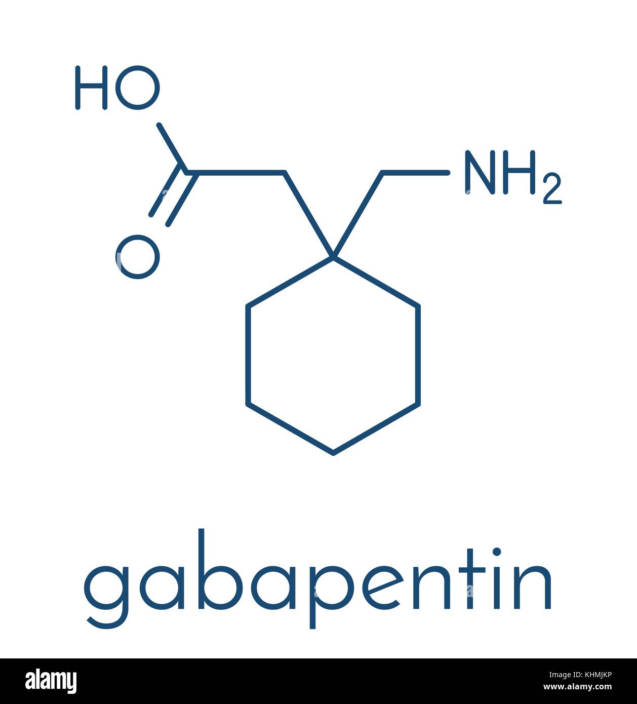 Gapapentin drug molecule. Used in treatment of seizures and neuropathic ...