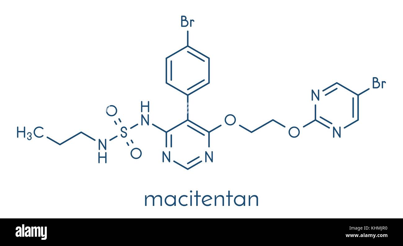 Macitentan pulmonary arterial hypertension drug molecule. Belongs to ...