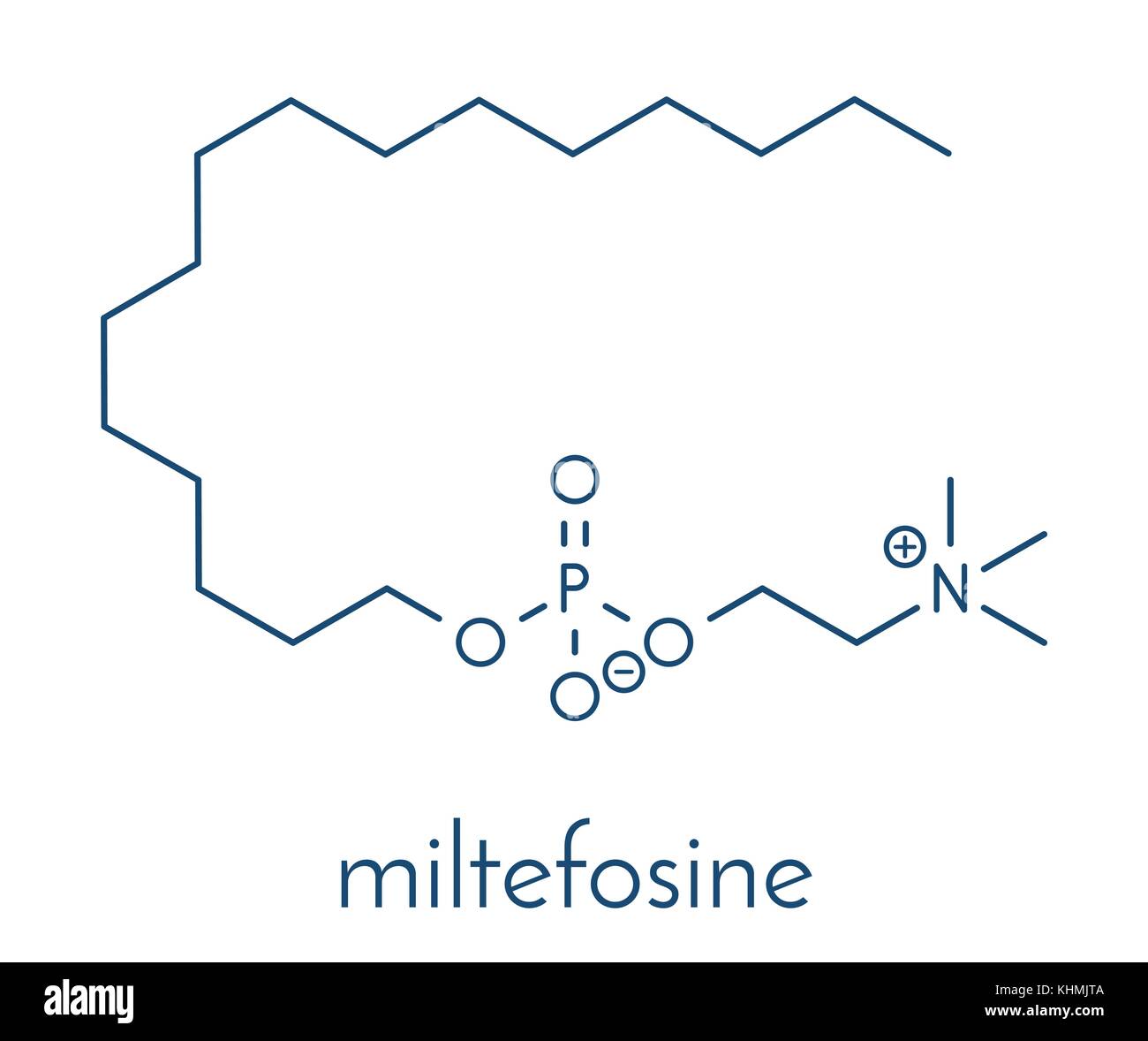 Miltefosine leishmaniasis drug molecule. Skeletal formula Stock Vector ...