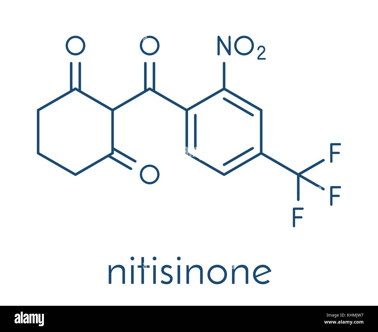 Nitisonone hereditary tyrosinemia type 1 drug molecule. Skeletal ...