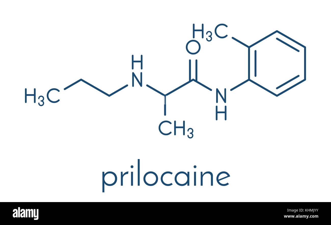 Prilocaine local anesthetic drug molecule. Skeletal formula Stock Vector Image & Art - Alamy