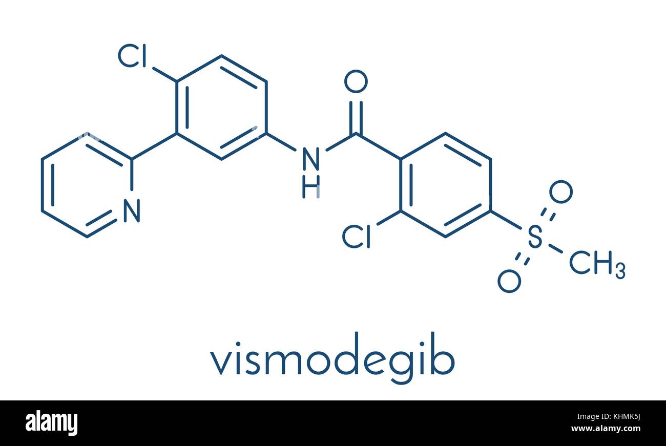 Vismodegib cancer drug molecule. Used in treatment of basal cell ...