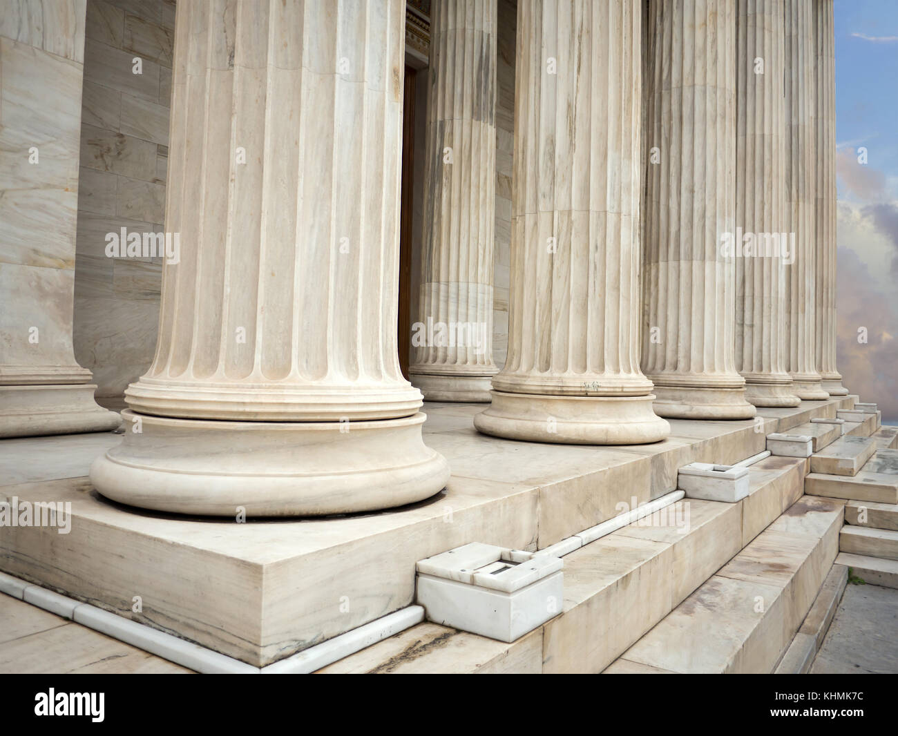 ancient greek pillars and columns in Athens Greece Stock Photo - Alamy