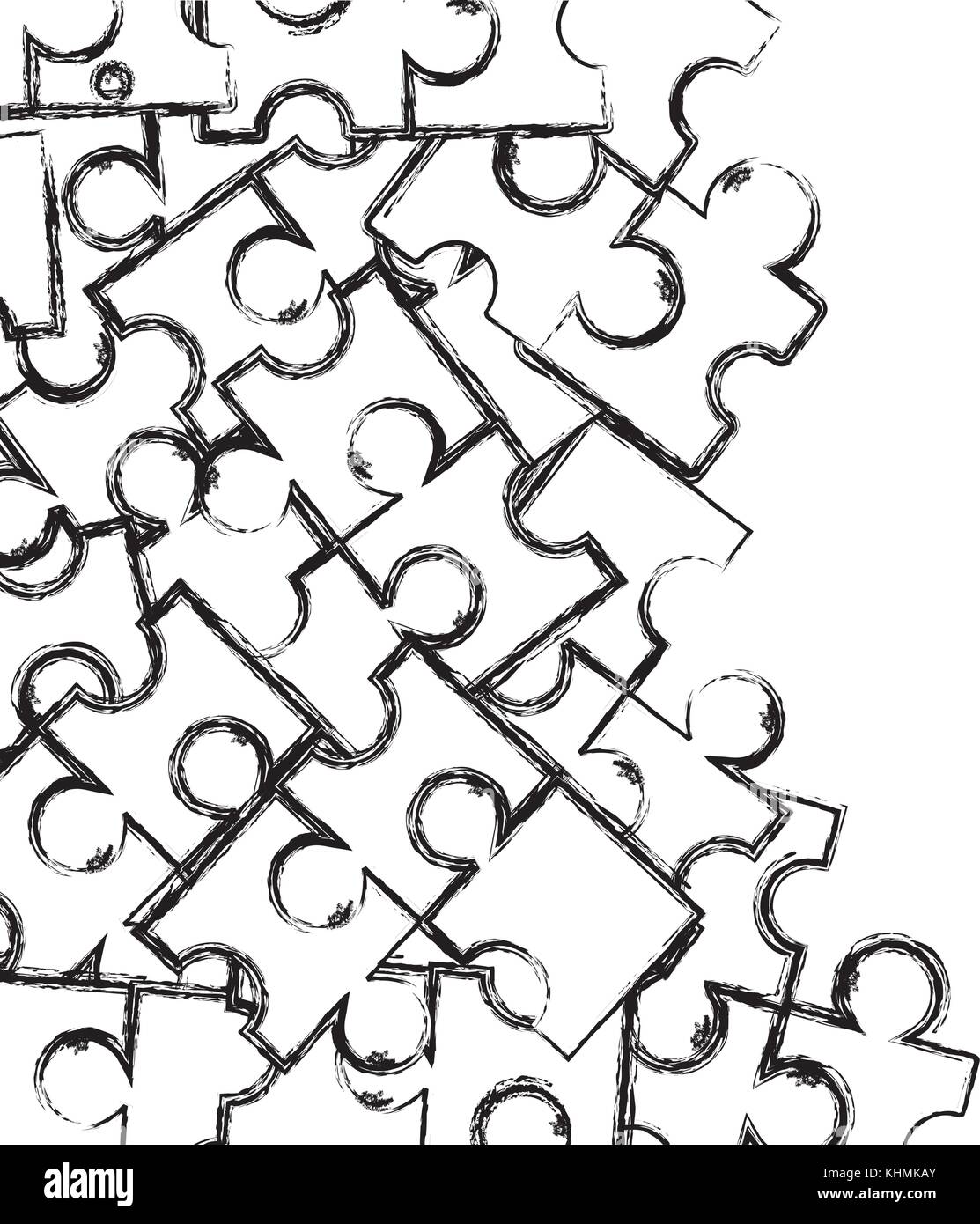 figure puzzle pieces game background design vector illustration Stock ...