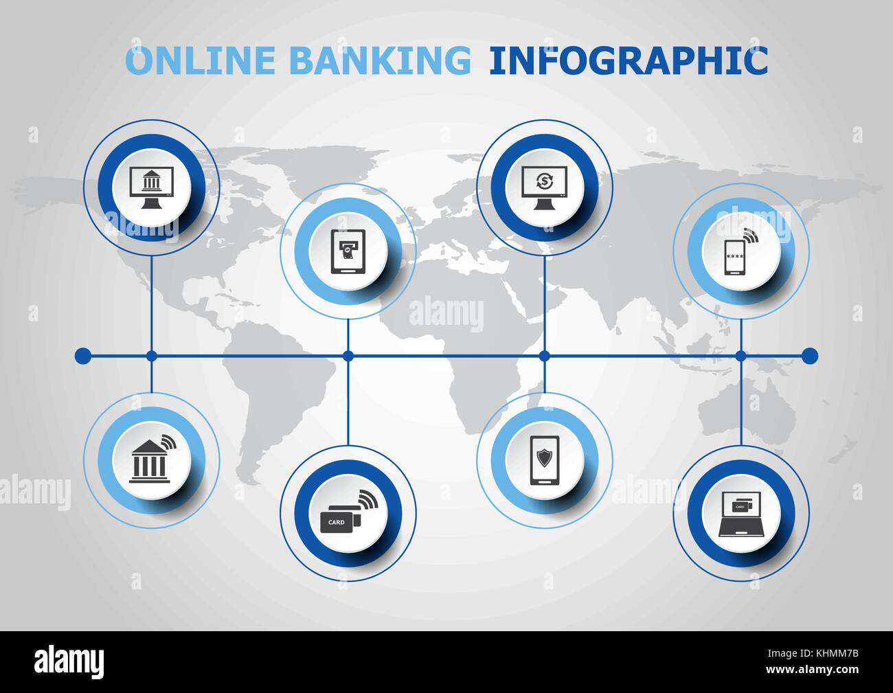 Infographic design online banking hi-res stock photography and images ...