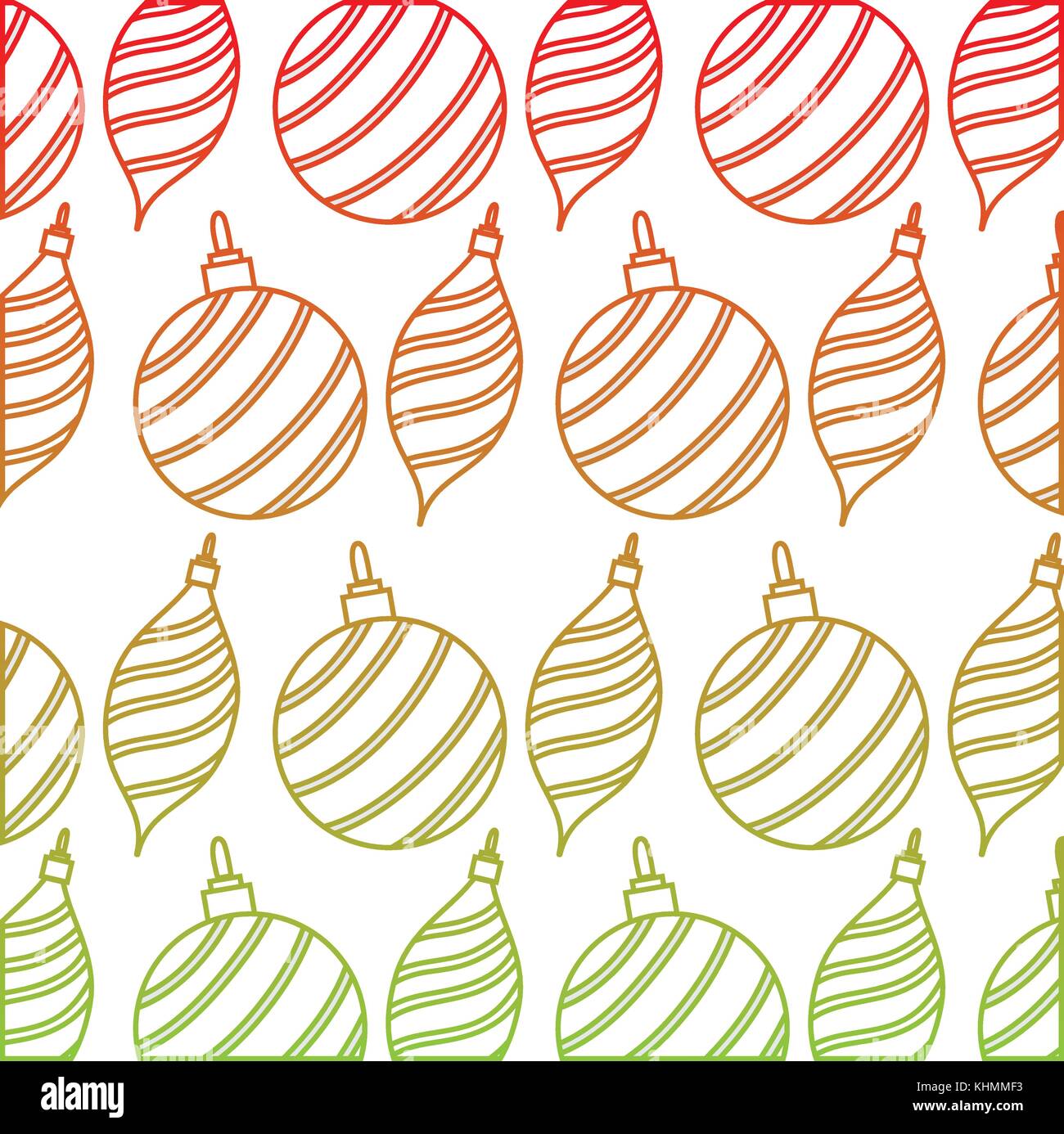 line merry christmas ball decoration background design vetor ...