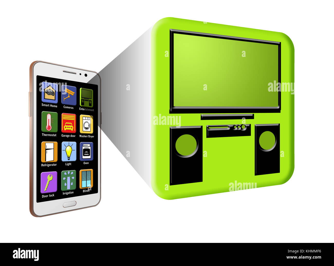 Smart Home phone app icons are shown here Stock Photo - Alamy