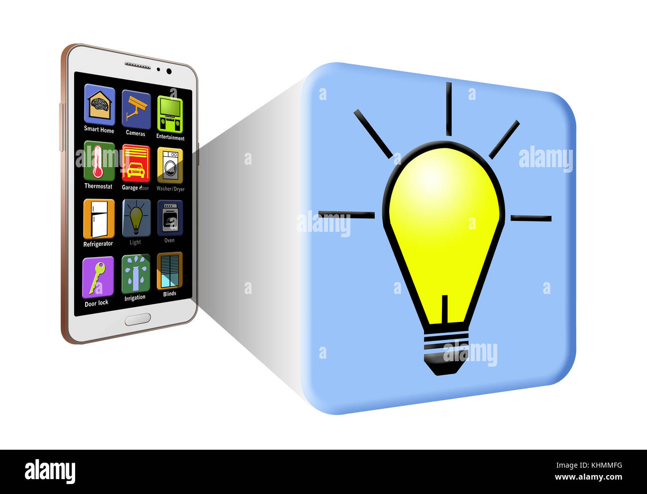 Smart Home phone app icons are shown here Stock Photo - Alamy