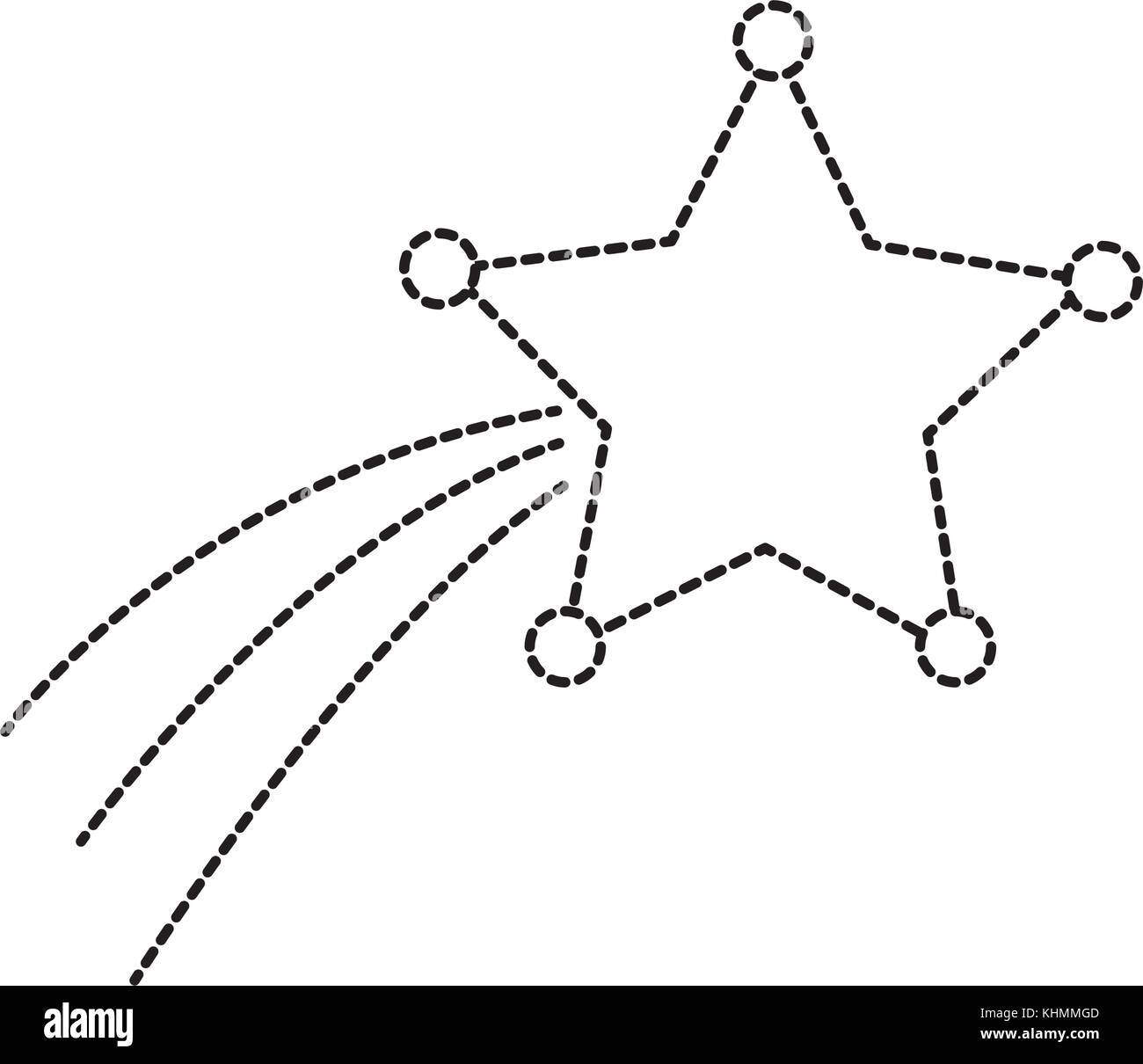 dotted shape nice shiny shooting star design vector illustration Stock ...