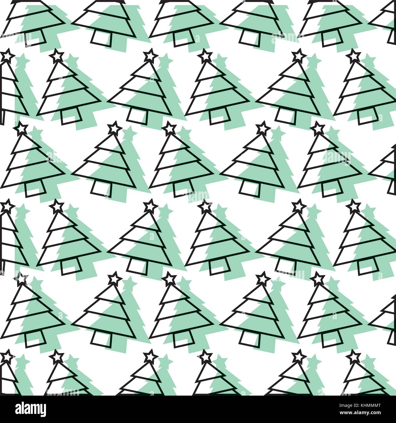 chritsmas pine tree with star background decoration vector illustration ...
