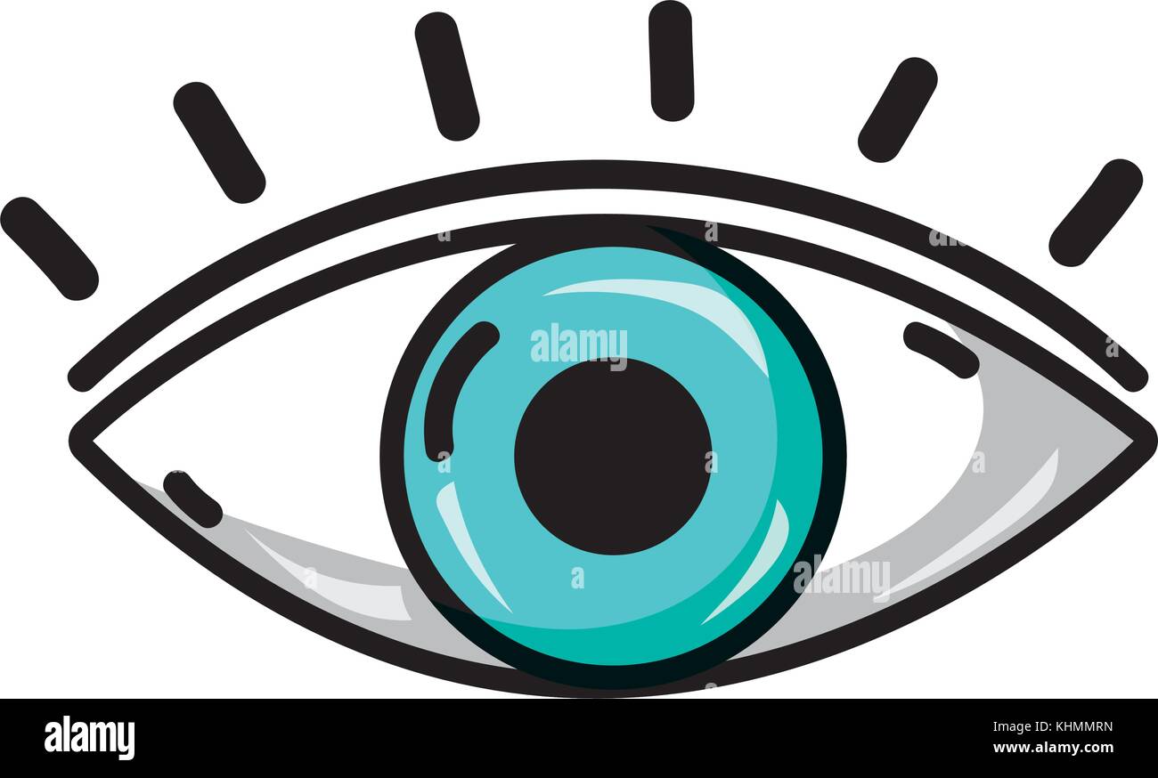human eye vision with eyelashes design vector illustration Stock Vector ...
