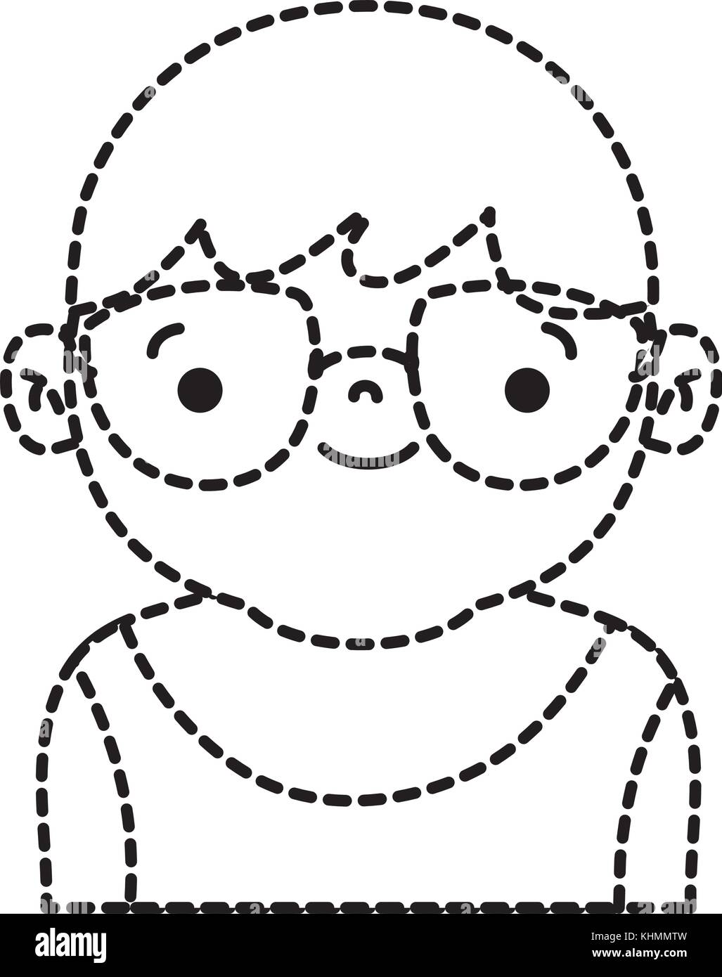 dotted shape avatar boy with t-shirt and hairstyle design vector ...