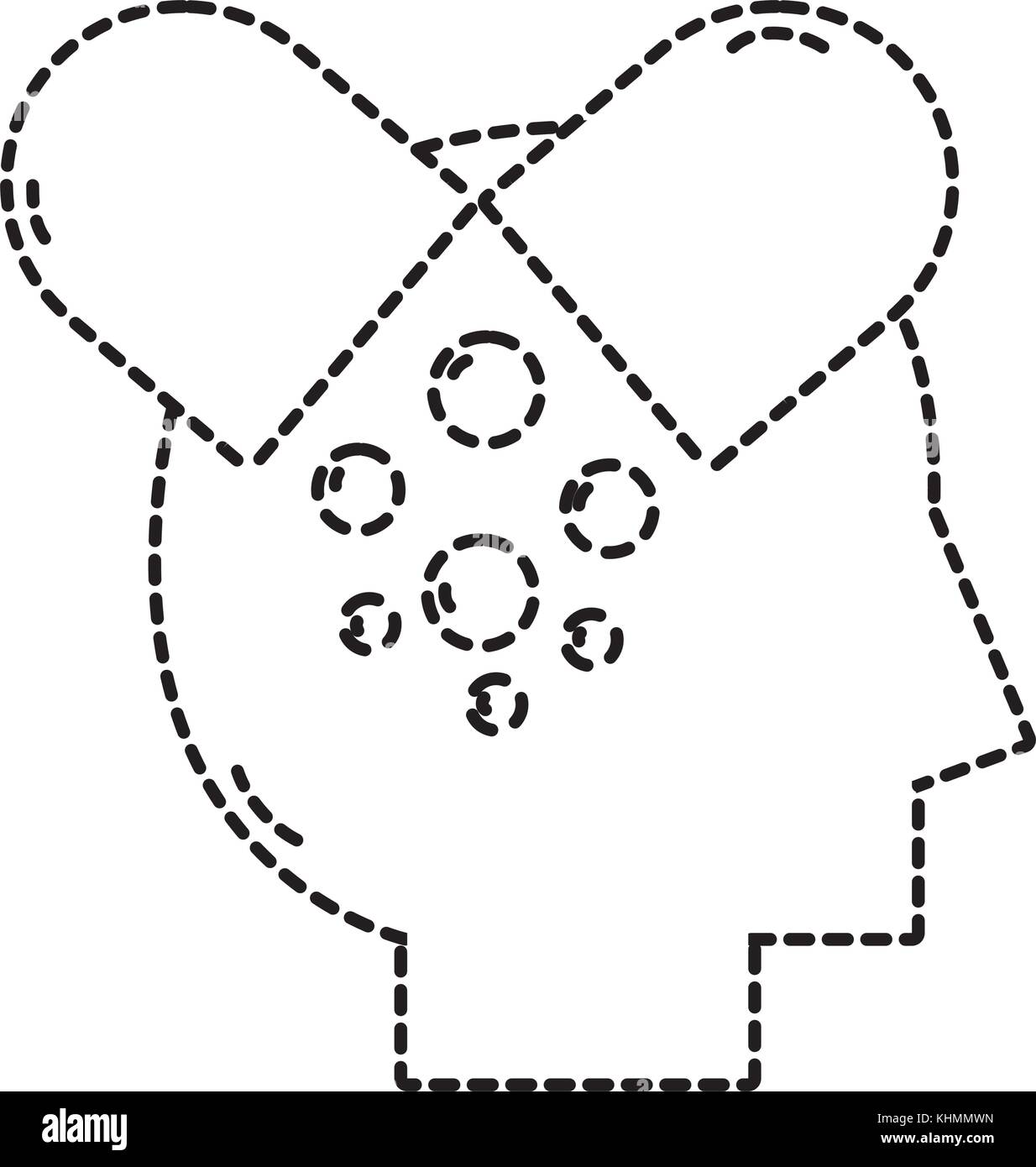 dotted shape silhouette man inside pill drug treatment vector ...