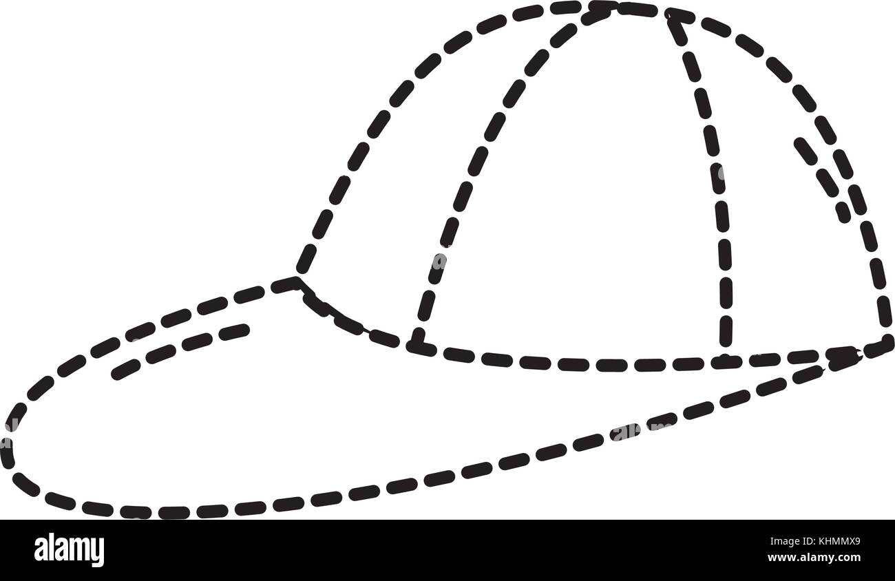 dotted shape cap fashion style object design vector illustration Stock ...